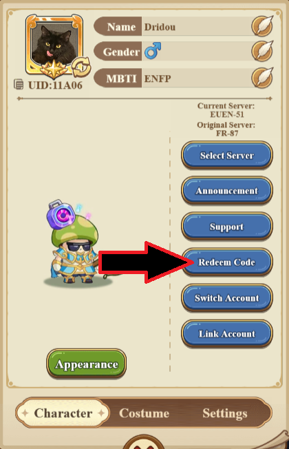 legend of mushroom Codes